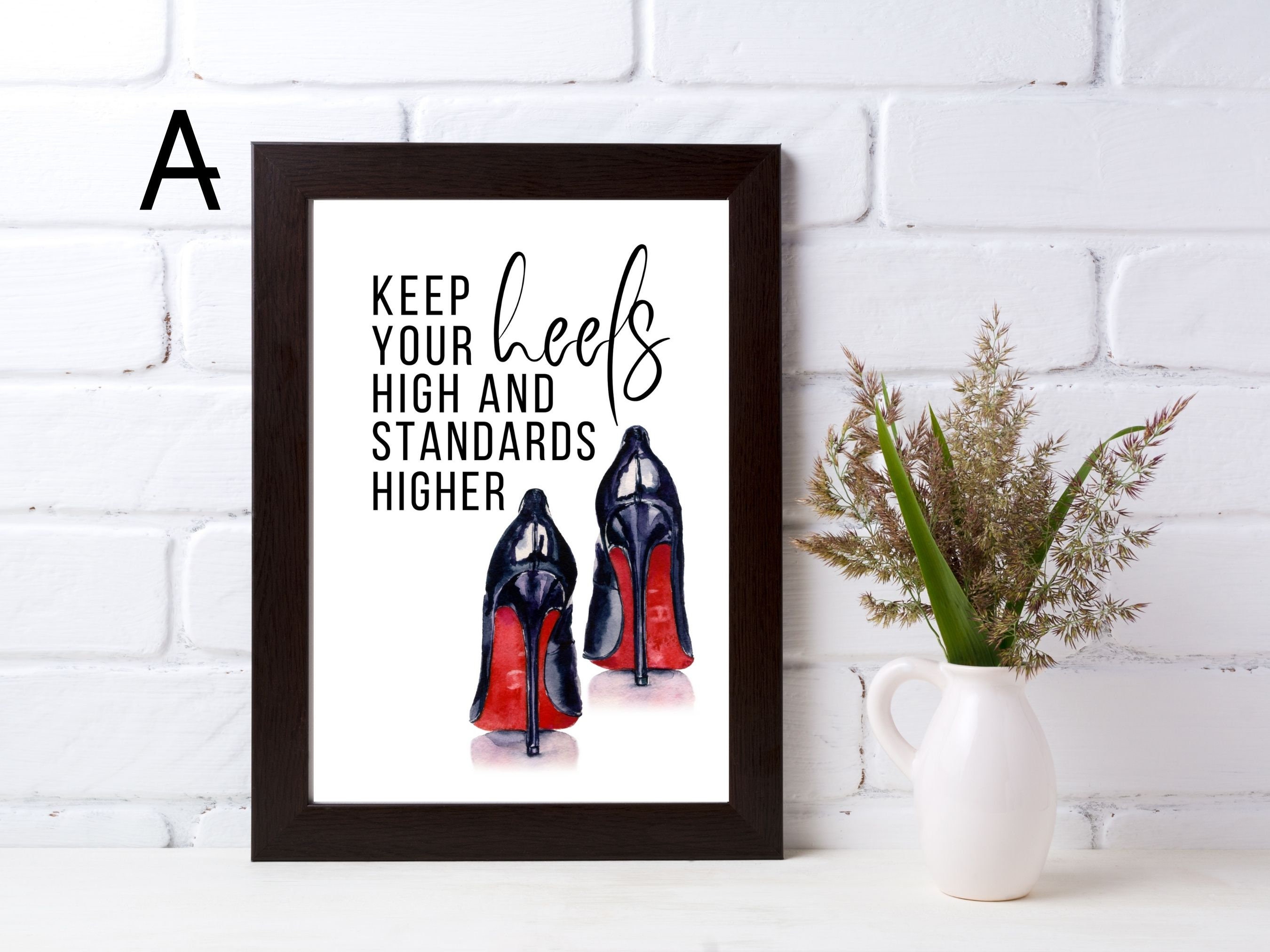 Printable Louboutin Heels Poster | High Heels Poster | Stilletto Black ...