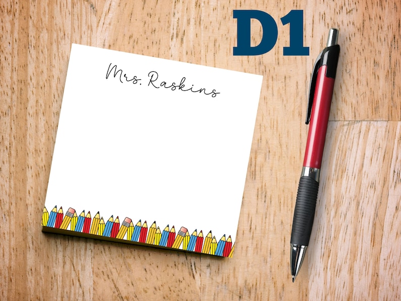 Personalized Sticky Notes for Teachers, Custom Post-it Notes, Teacher ...