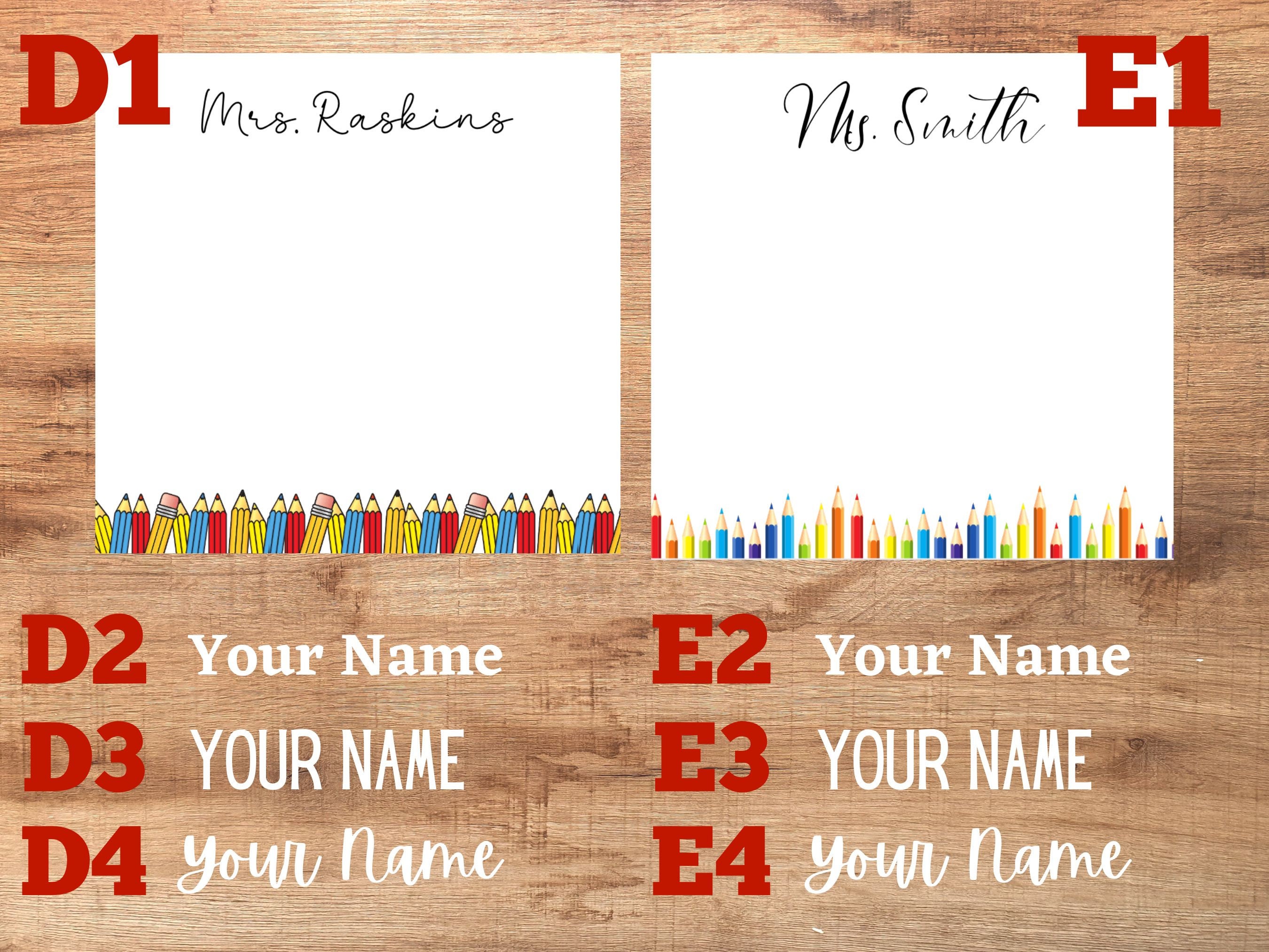 Personalized Sticky Notes for Teachers, Custom Post-it Notes, Teacher ...