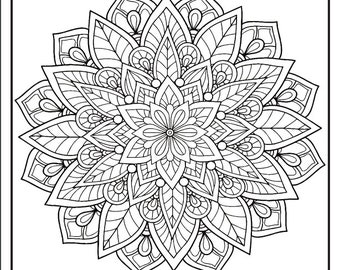 50 Mandala Coloring Pages - Etsy