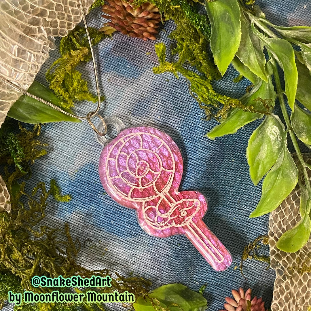 Snake Lollipop Pendant With REAL Snake Shed From Freyja the Snow Corn ...