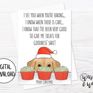 Printable Dog Christmas Card Funny, Christmas Card From Dog, Dog ...
