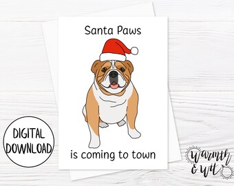 Printable Dog Christmas Card Funny, Christmas Card Dog, Dog Holiday ...