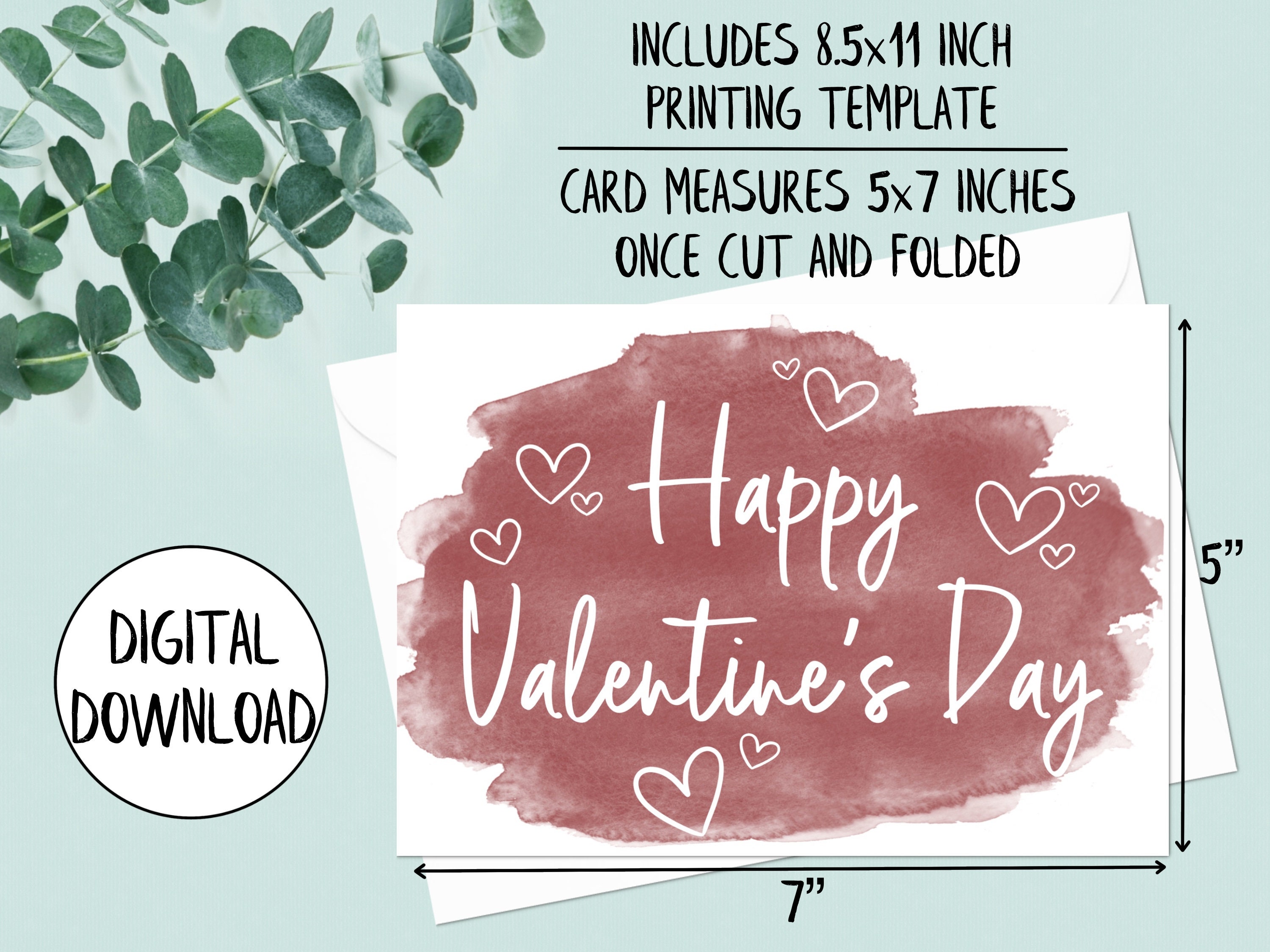Printable Valentines Day Card Digital Valentine Card - Etsy