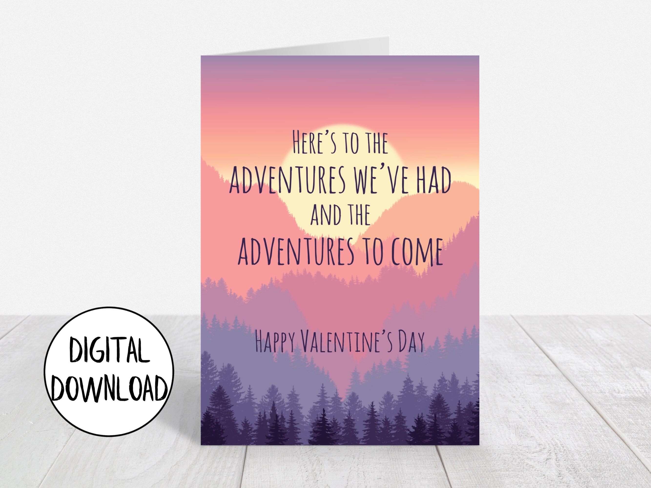 Printable Valentines Day Card Adventure, Romantic Valentine for Husband ...