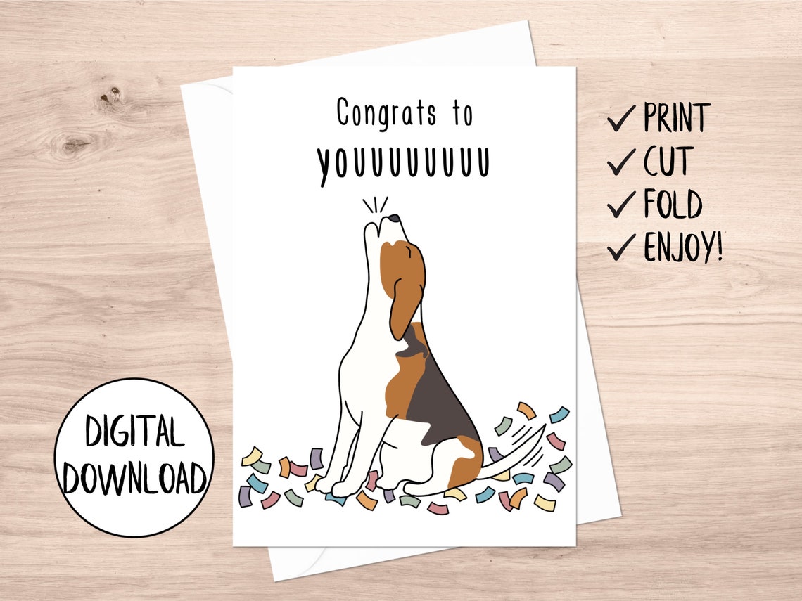 Printable Congratulations Card Funny Congrats Card Printable - Etsy