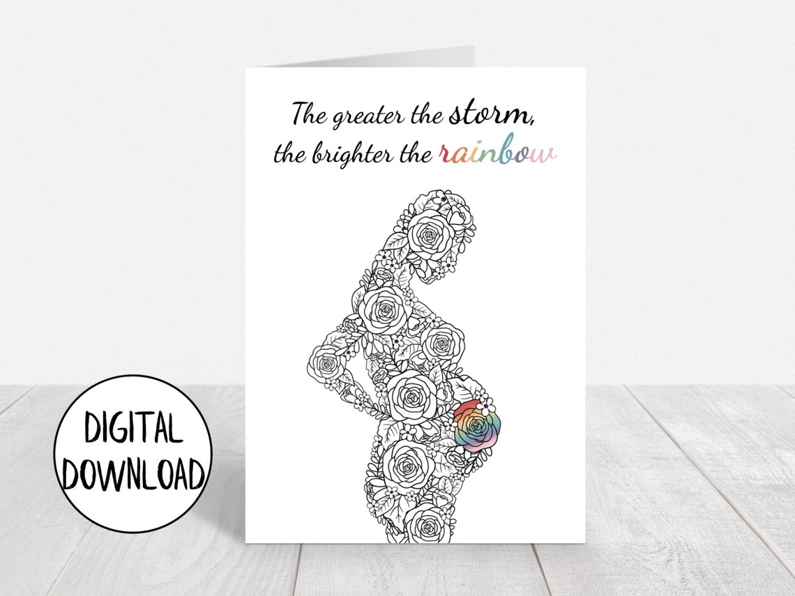 Printable Rainbow Baby Card Printable Baby Shower Card - Etsy