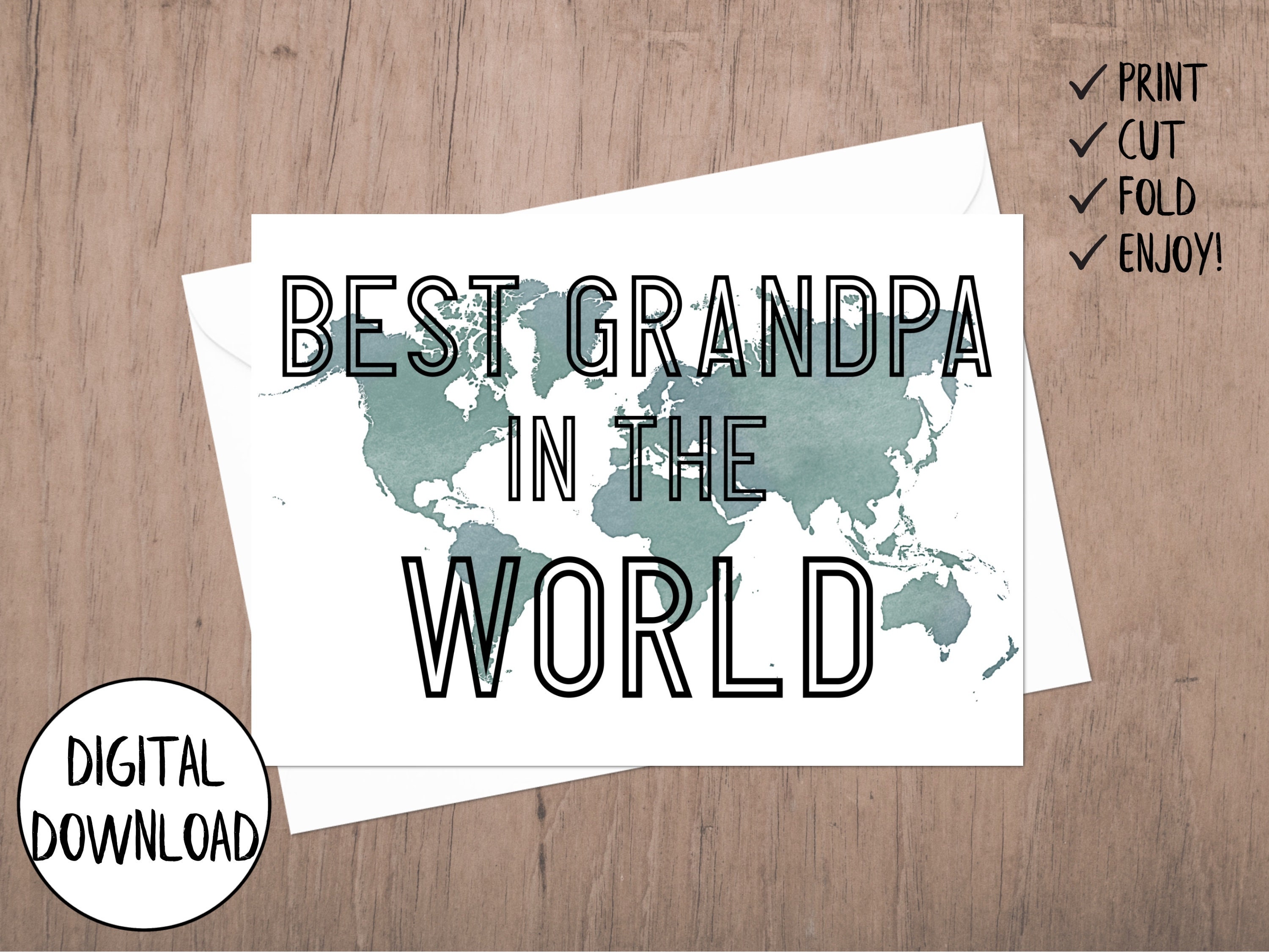 Printable Father's Day Card for Grandpa, for Grandfather, Grandpa Card ...