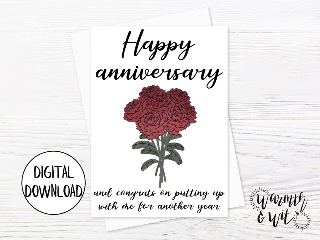 Printable Anniversary Card Funny Funny Anniversary Card For Etsy printable-anniversary-card-funny-funny-anniversary-card-for-etsy