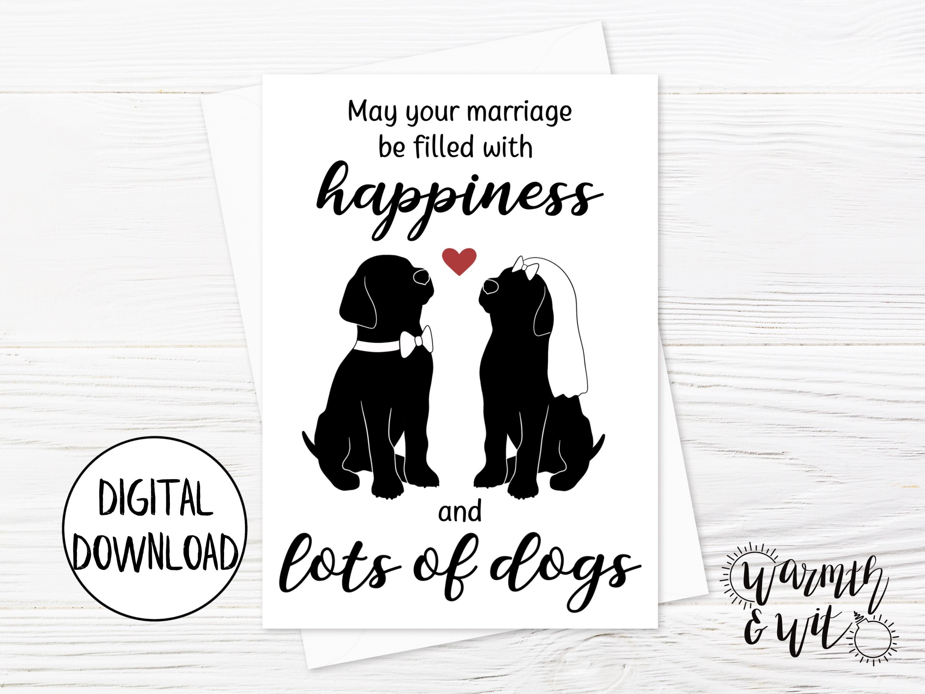 Printable Wedding Card Funny Dog Wedding Card Wedding Card Etsy printable-wedding-card-funny-dog-wedding-card-wedding-card-etsy