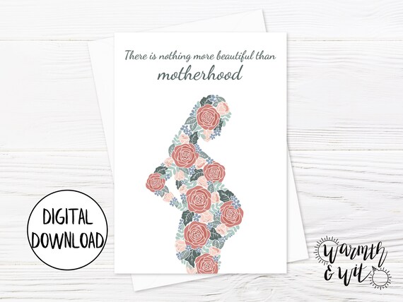 Printable Baby Shower Card Mama to be Card Pregnancy Card | Etsy