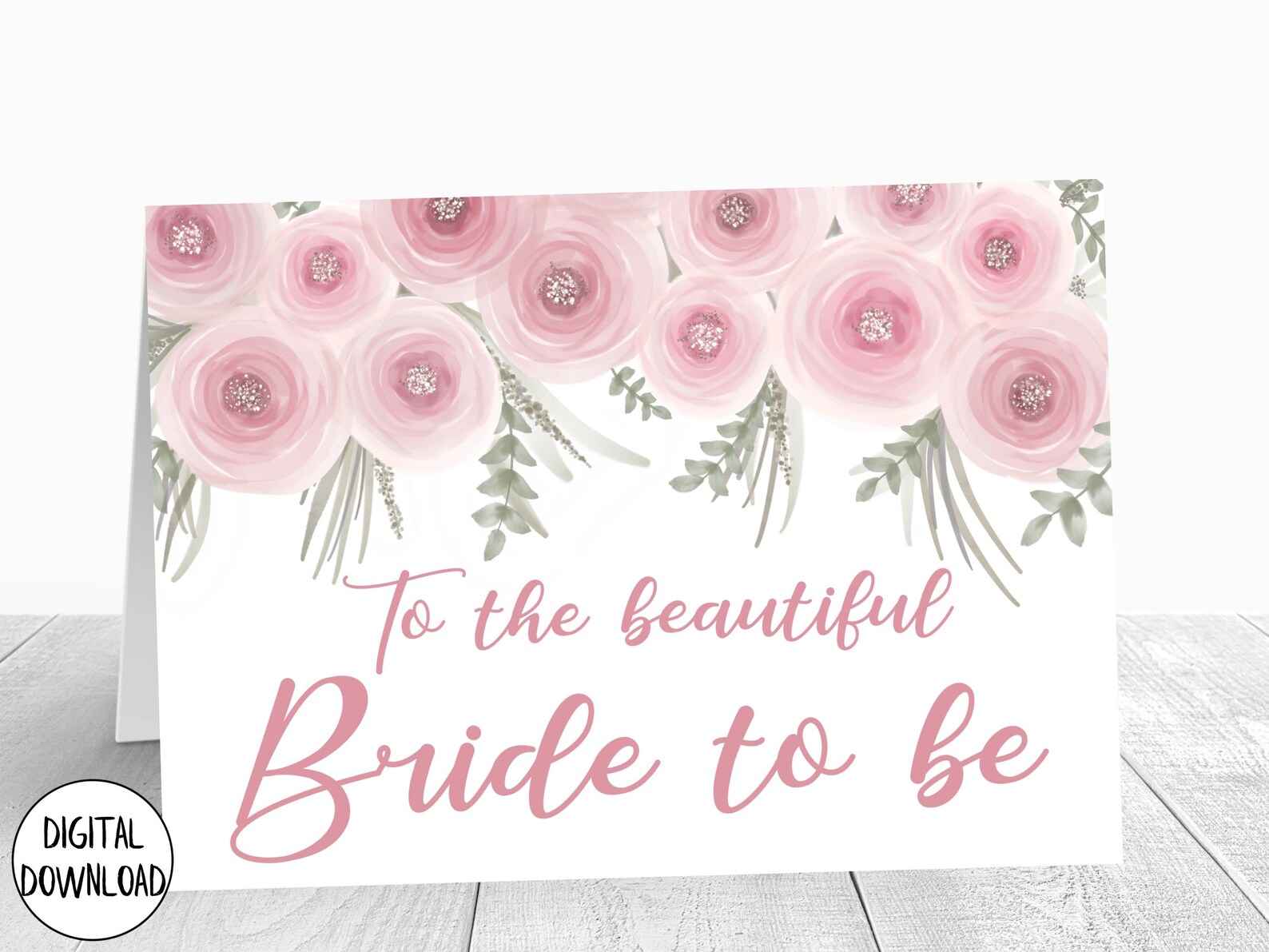 Printable Bridal Shower Card, Bride to Be Card, Printable Wedding Card ...