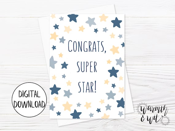 Printable Congratulations Card Congrats Card Printable - Etsy