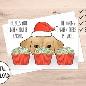 Printable Dog Christmas Card Funny, Christmas Card Dog, Dog Holiday ...