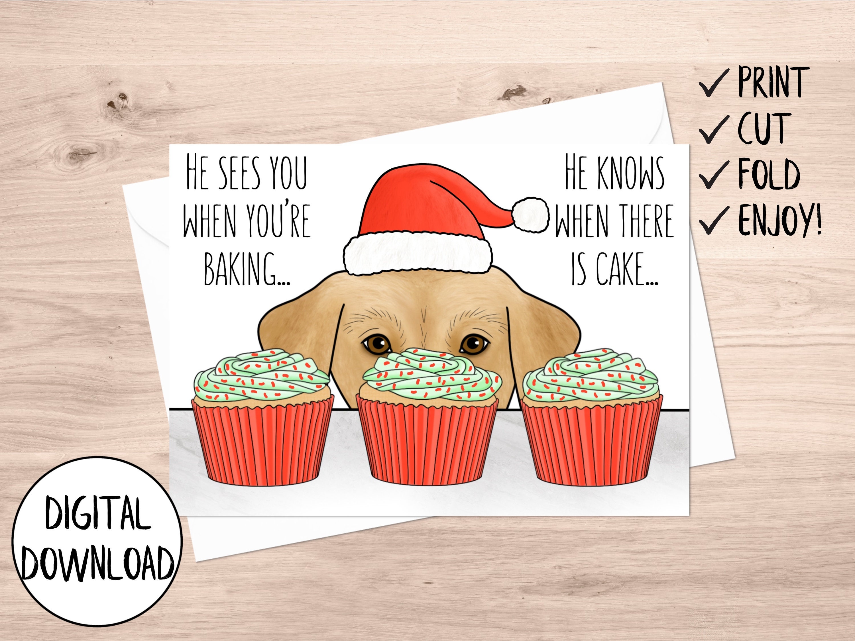 Printable Dog Christmas Card Funny, Christmas Card Dog, Dog Holiday ...