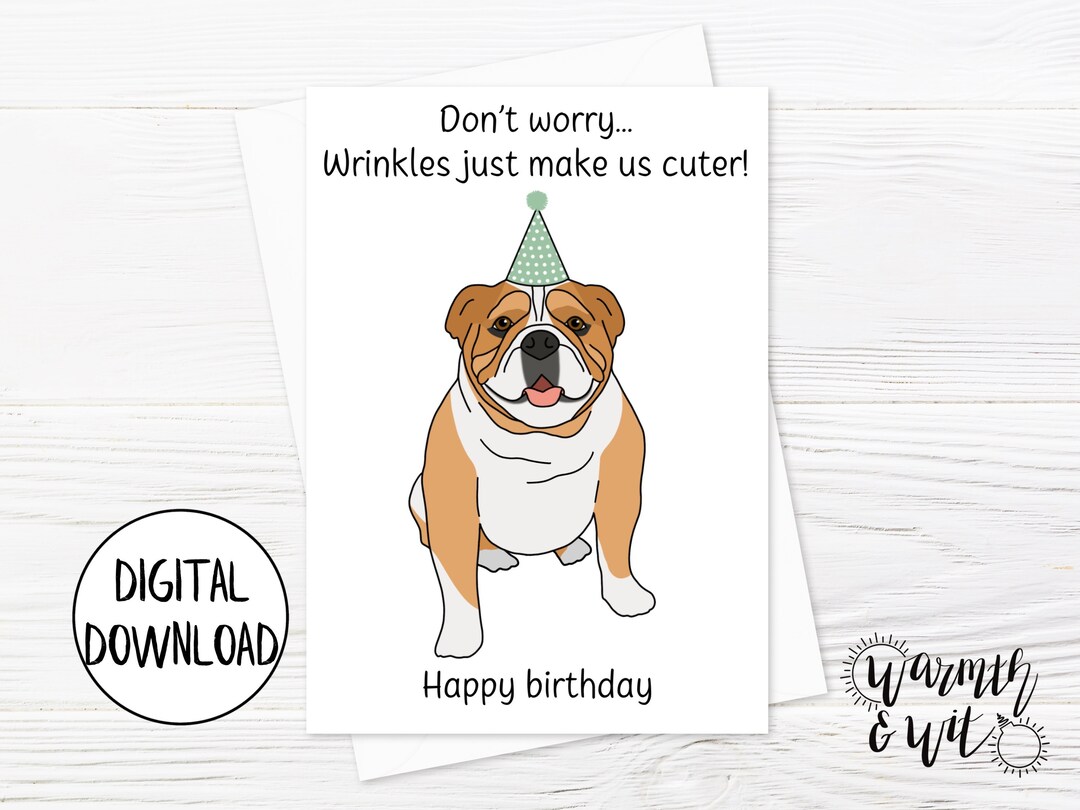 Printable Dog Birthday Card Funny Dog Birthday Card Bulldog Birthday printable-dog-birthday-card-funny-dog-birthday-card-bulldog-birthday