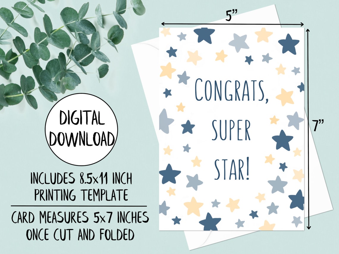 Printable Congratulations Card Congrats Card Printable - Etsy