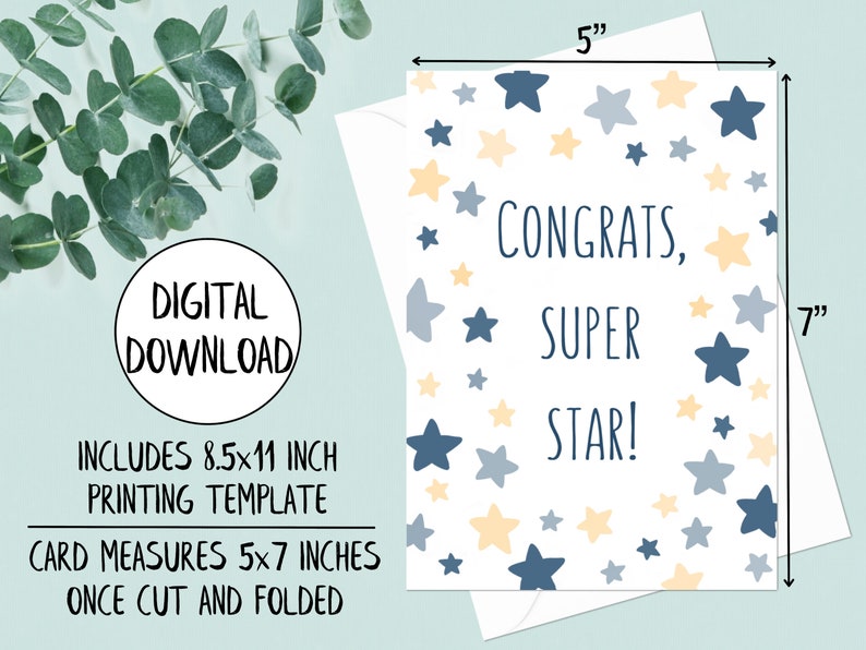 Printable Congratulations Card, Congrats Card Printable, Promotion Card ...