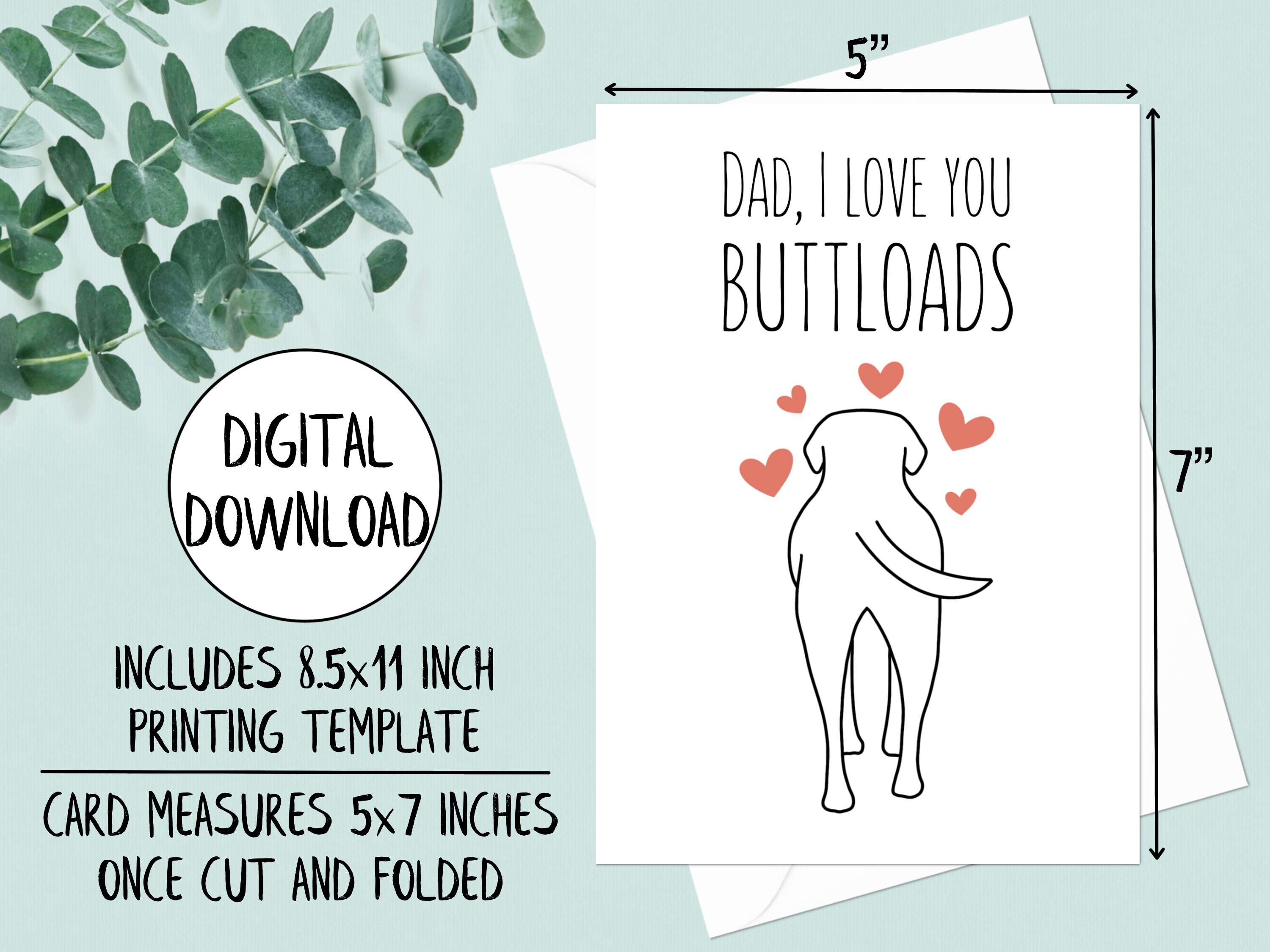 Printable Father's Day Card From Dog Dog Dad Card - Etsy