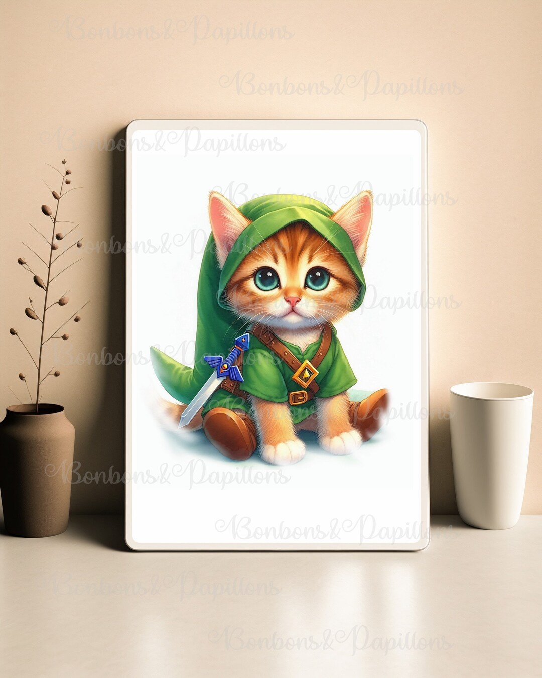 Zelda Poster, Cute Cat Link, Wall Decoration, DIGITAL File, PDF File - Etsy