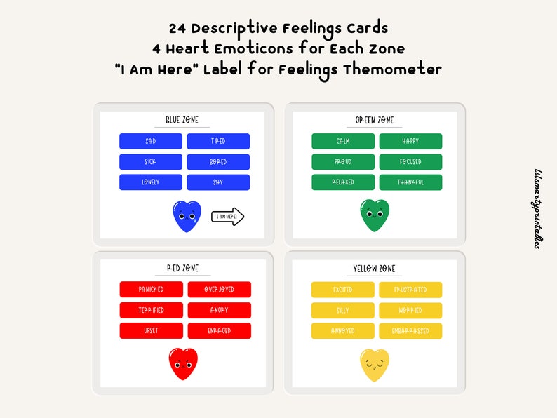 I Can Name My Feelings Zones of Regulation Printable Occupational ...