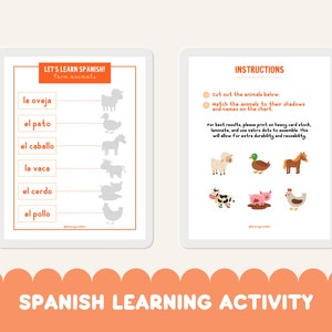 Let's Learn Spanish Busy Book Printable Montessori Printable ...