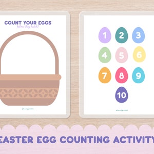 Easter Printable Counting Numbers Learning to Count Worksheet ...