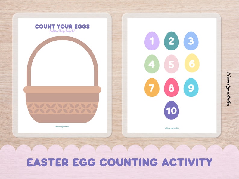 Easter Printable Counting Numbers Learning to Count Worksheet ...