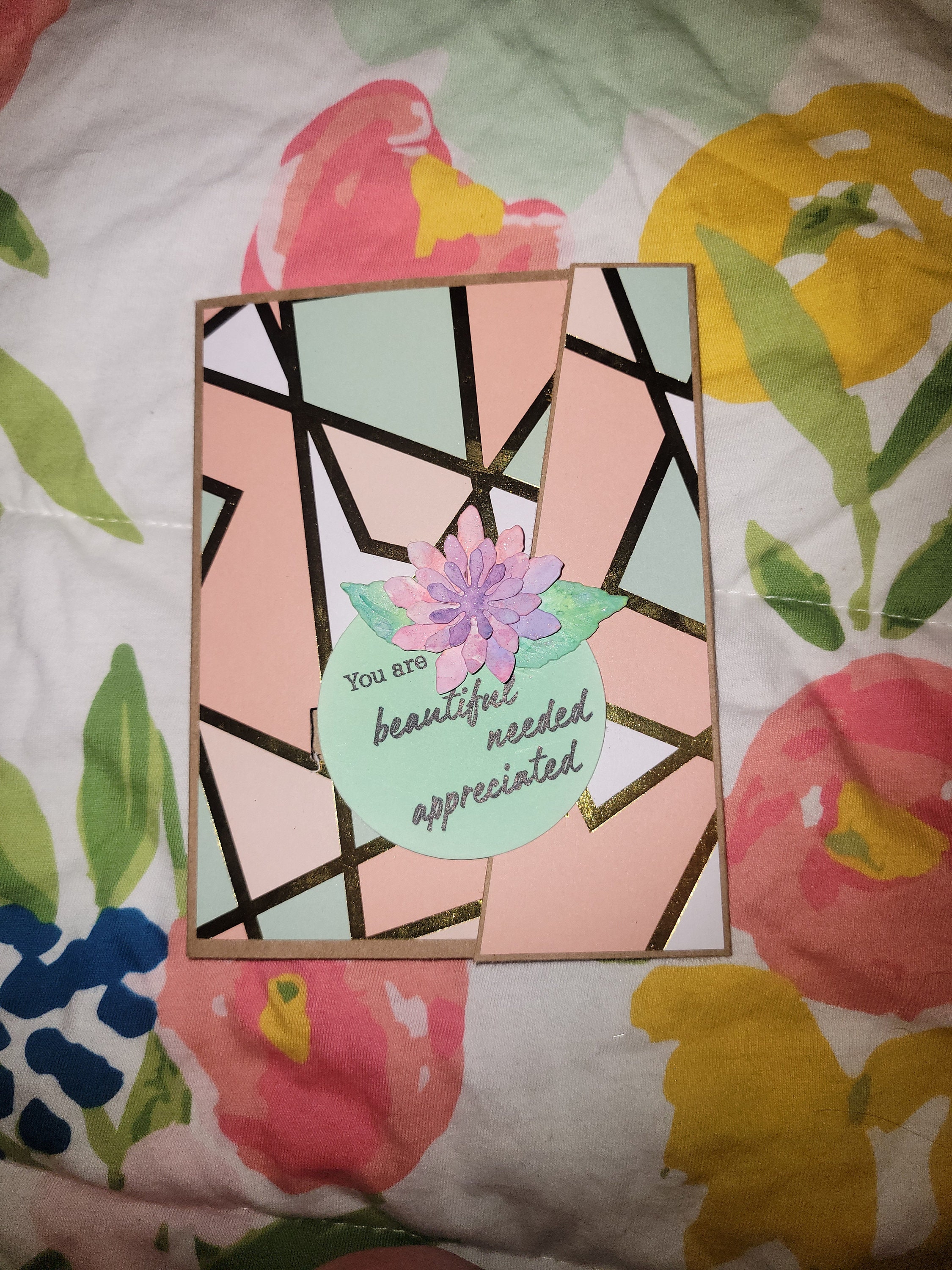 Beautiful Fun Fold Greeting Card Etsy Beautiful Fun Fold Greeting Card Etsy