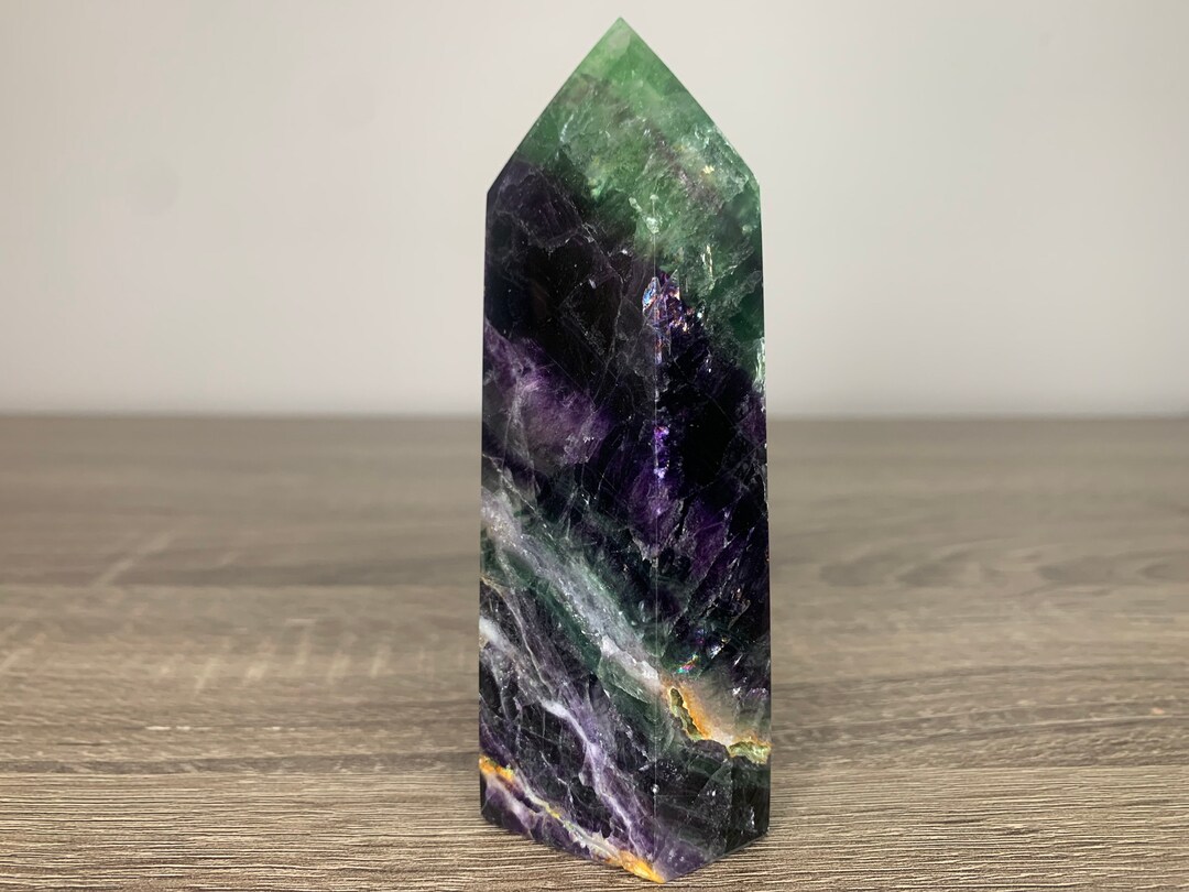 Fluorite Tower, Purple Fluorite Tower, Crystal Tower, - Etsy