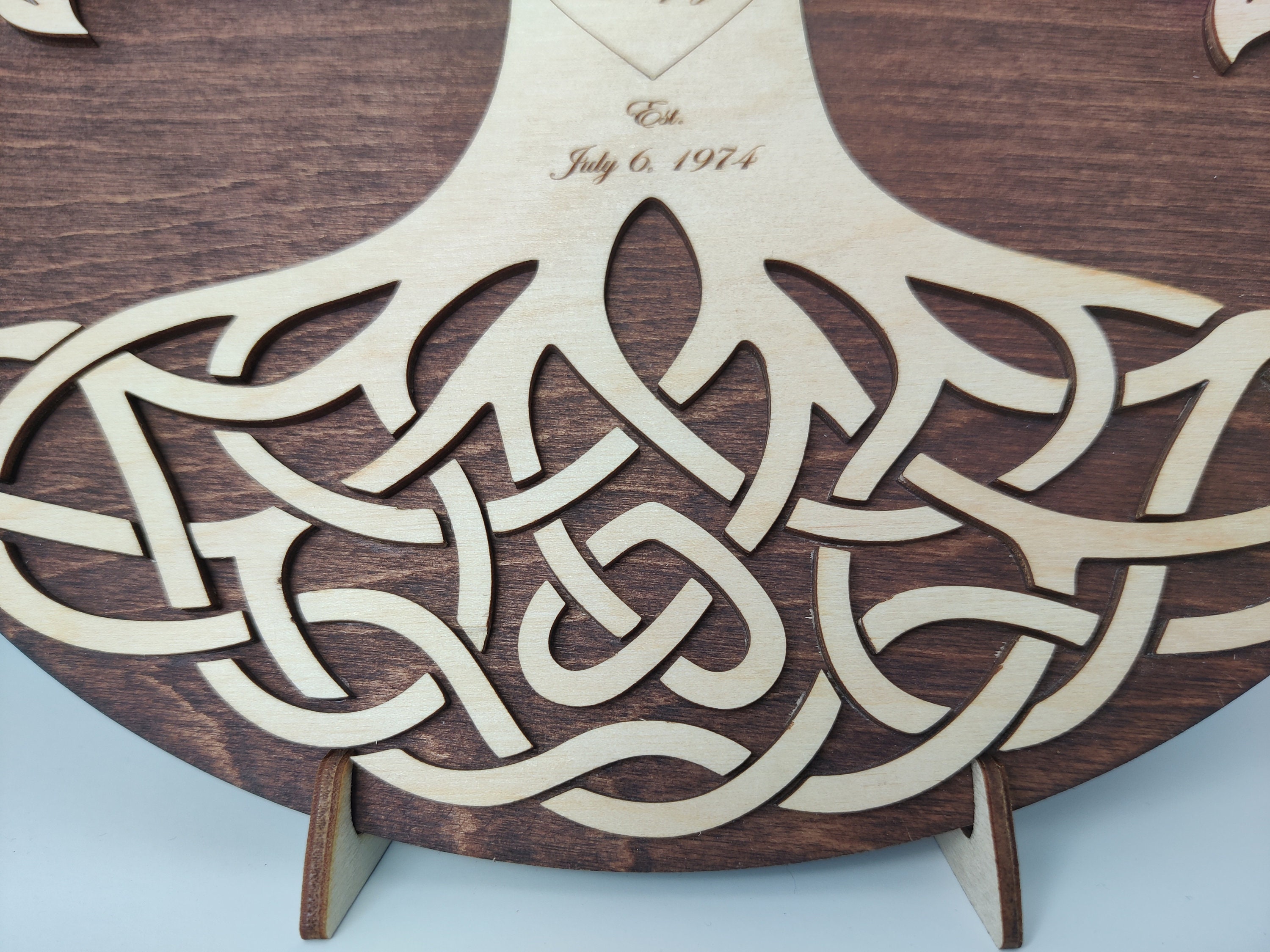 Personalized Family Tree Wood Frame Sign - Custom Family Tree Gift ...