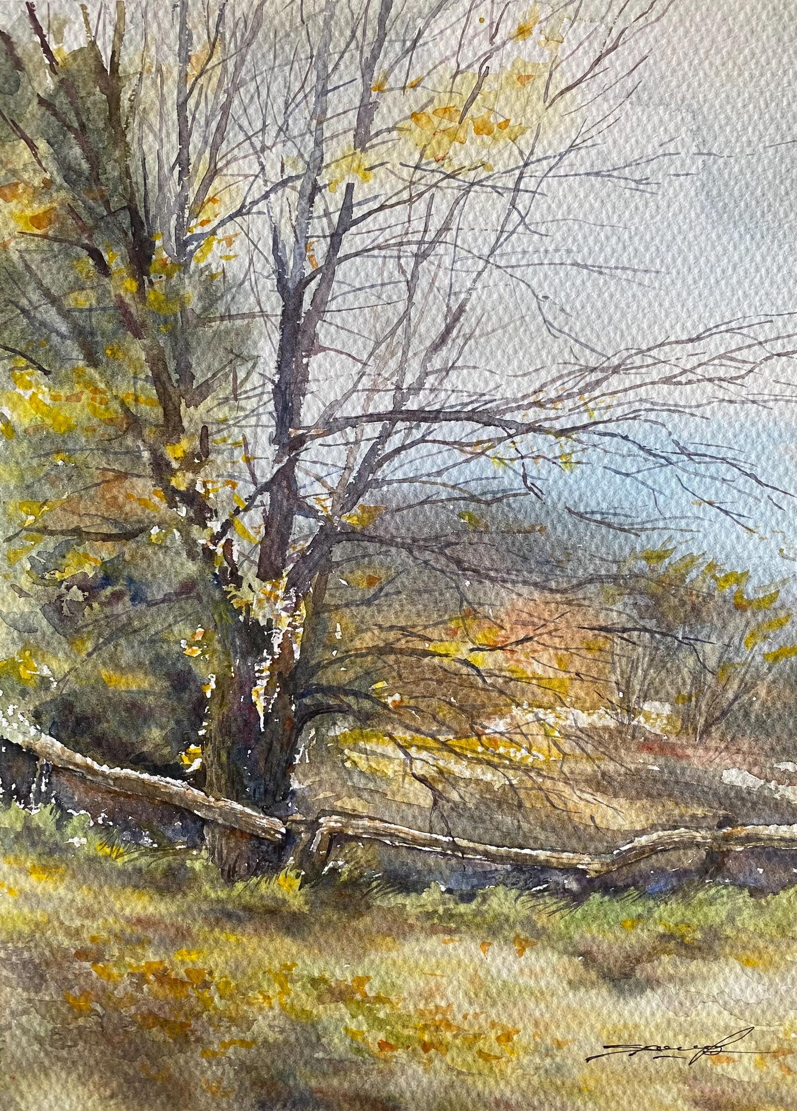 Watercolor Painting autumn Steps - Etsy