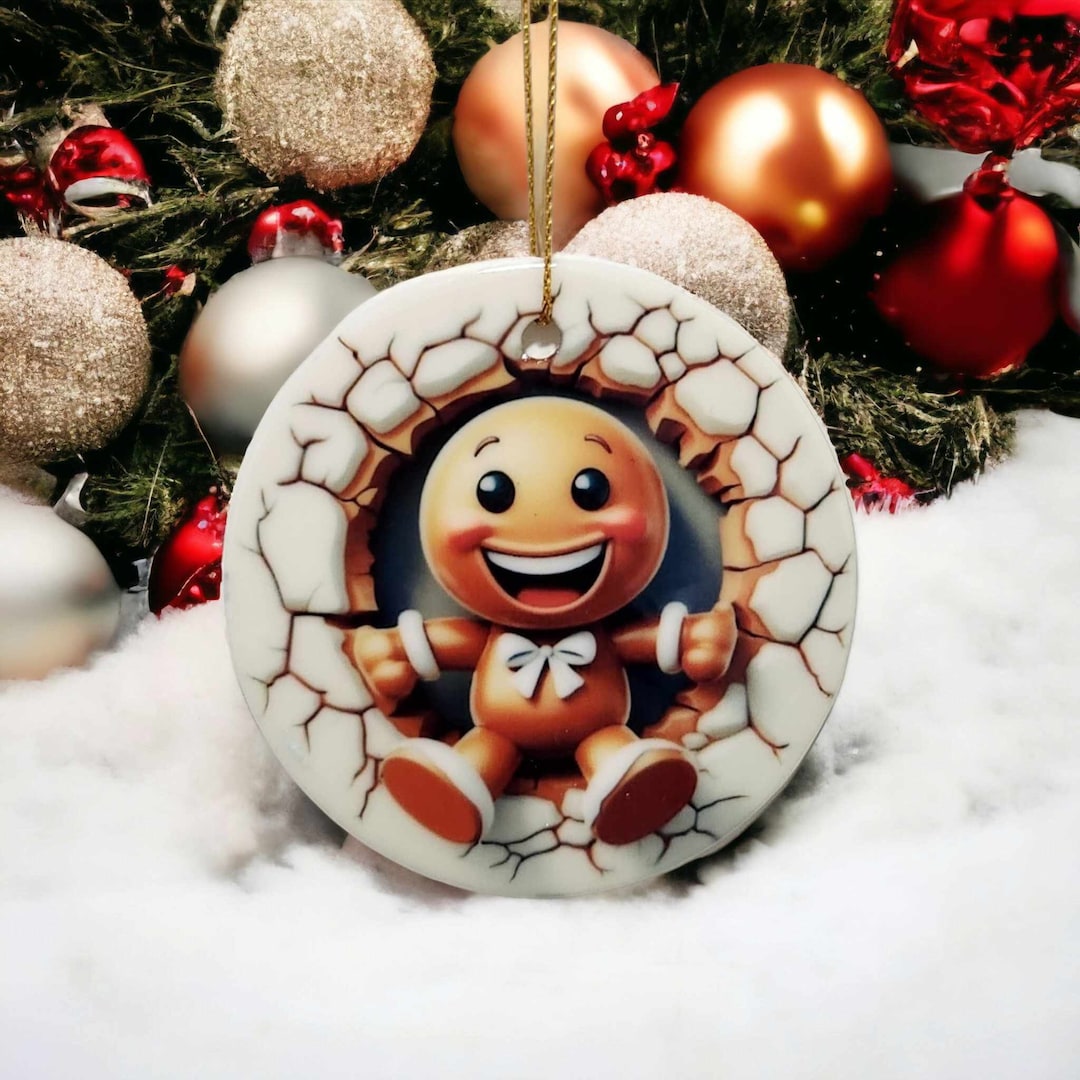 3 Inch Christmas Ornament Peek a Boo Gingerbread Man - Etsy