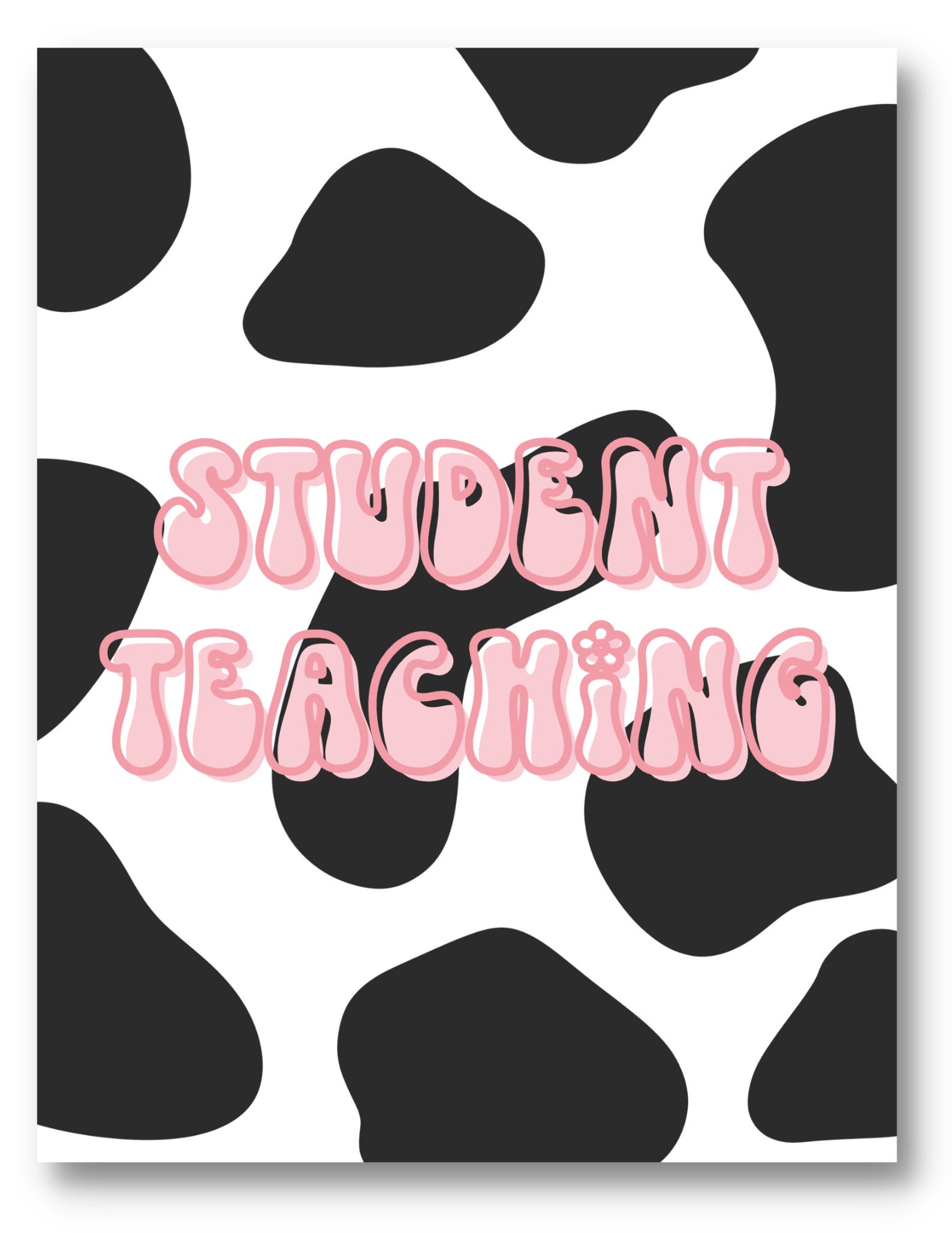 Cow Print and Pink Student Teacher Binder Tabs NOT EDITABLE, Printable ...