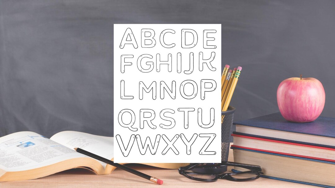 Alphabet A to Z Tracing Practice ABC Letters Coloring Writing Worksheet ...