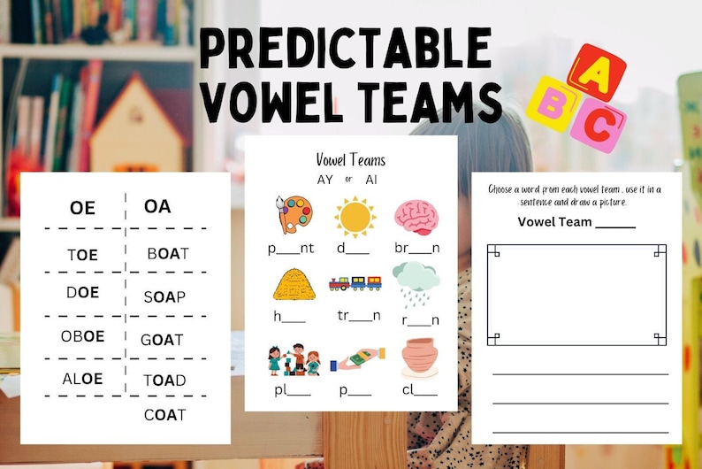 Vowel Teams Worksheets / Phonics Reading First Grade Second Grade ...