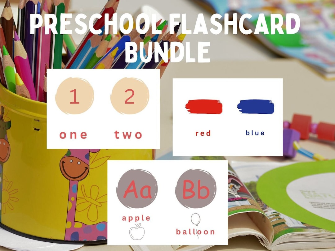 Preschool Flashcards / Alphabet Numbers Colors / Kindergarten ...