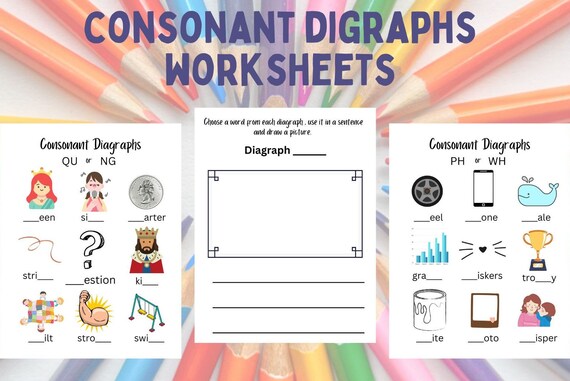 Consonant Digraph Worksheets For First Grade Digraph Sentences