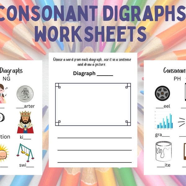Digraphs First Grade Worksheets - Etsy