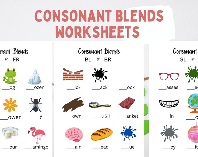 254 Blends and Digraphs Worksheets Download. 1st-3rd Grade ELA. ZIP ...