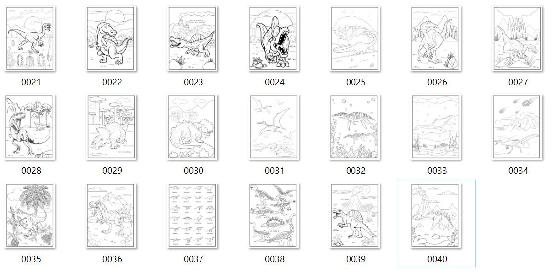 Coloring Pages - Dinosaurs Vol 2 - Etsy