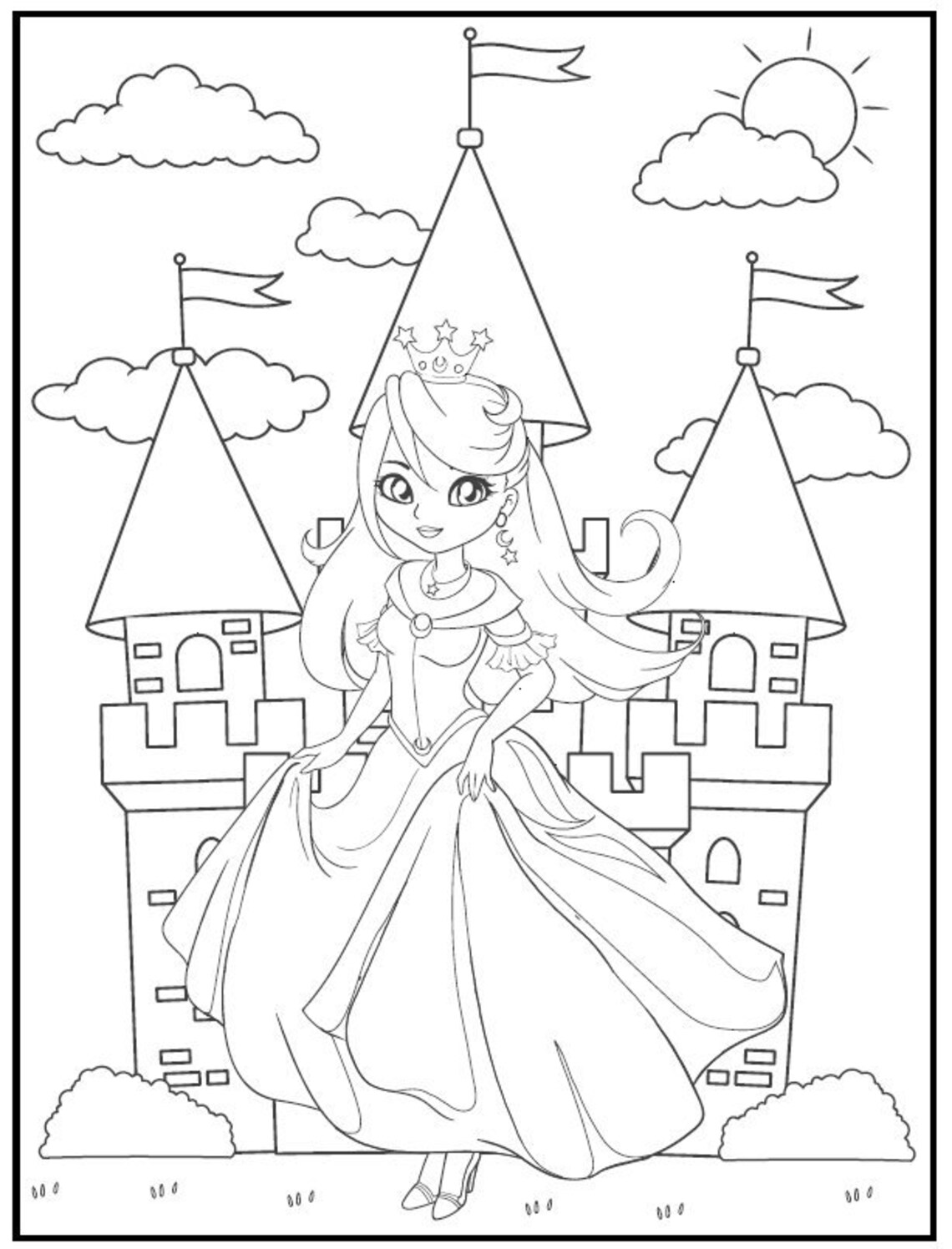 Coloring Pages - Princesses! Vol 4 - Etsy