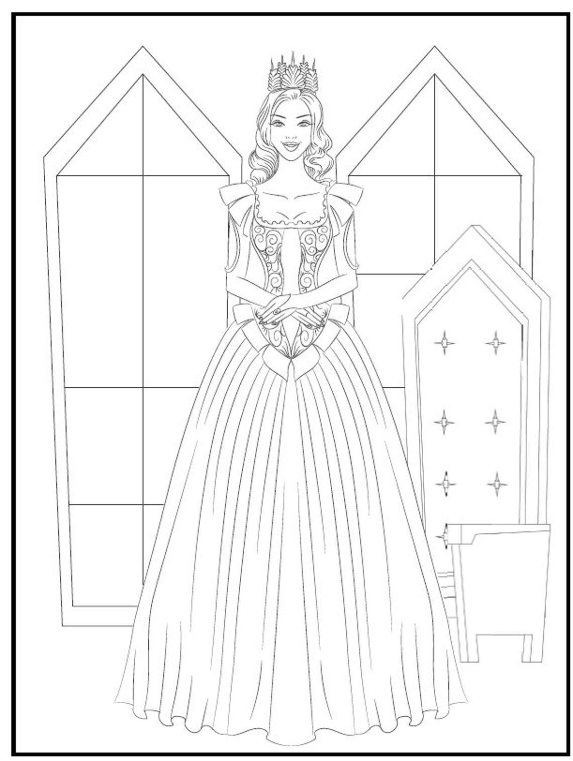 Coloring Pages - Princesses! Vol 4 - Etsy