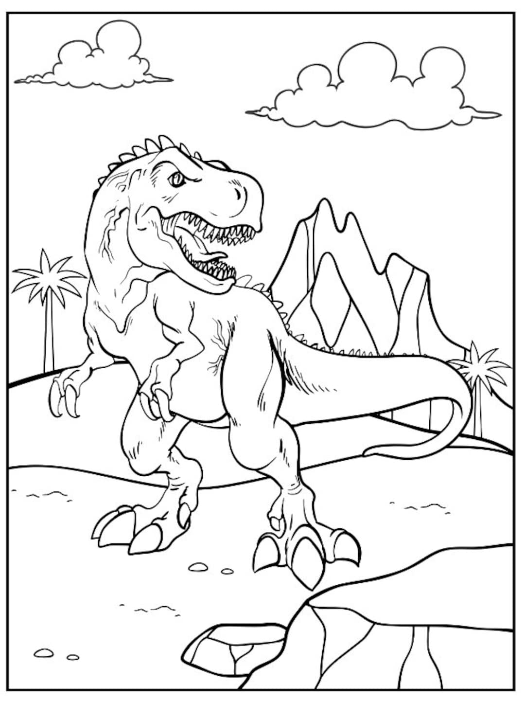 Coloring Pages - Dinosaurs Vol 1 - Etsy