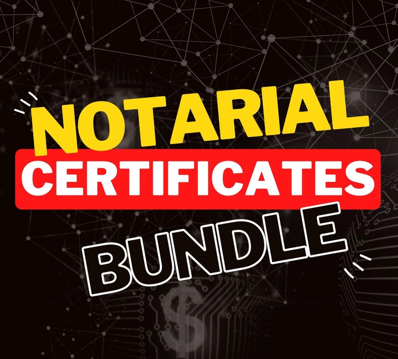 Notarial Certificate Notary Public Signing Agent Notary Supplies ...