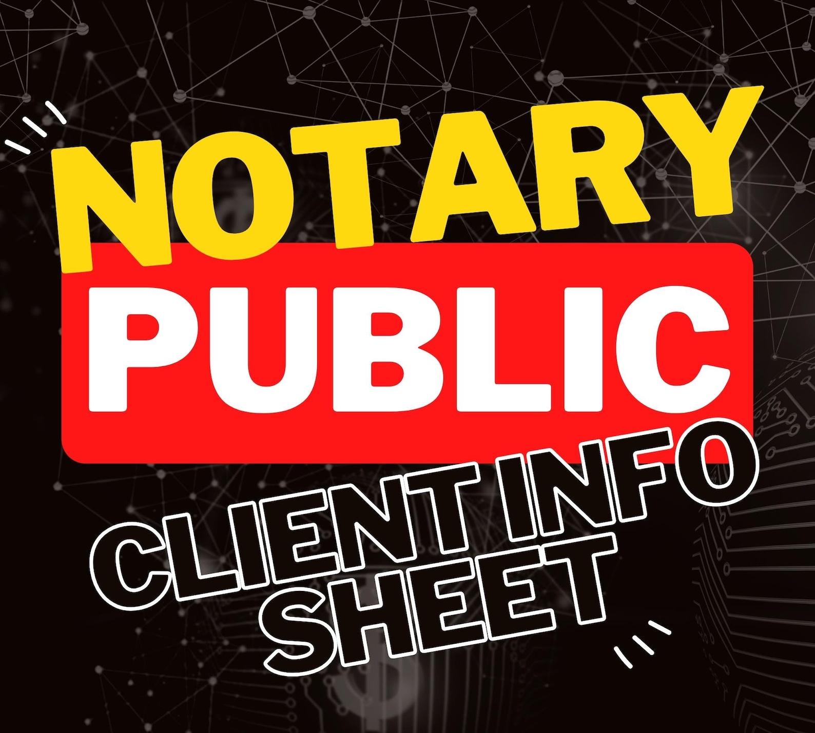Notary Public Client Info Sheet | Notary Public | Notary Marketing ...