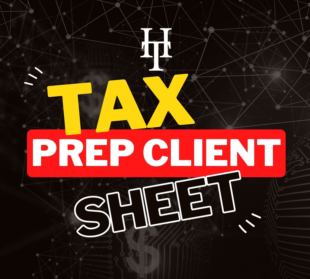 Tax Prep Client Form: Enrolled Agent/cpa Sheet (instant Download) - Etsy