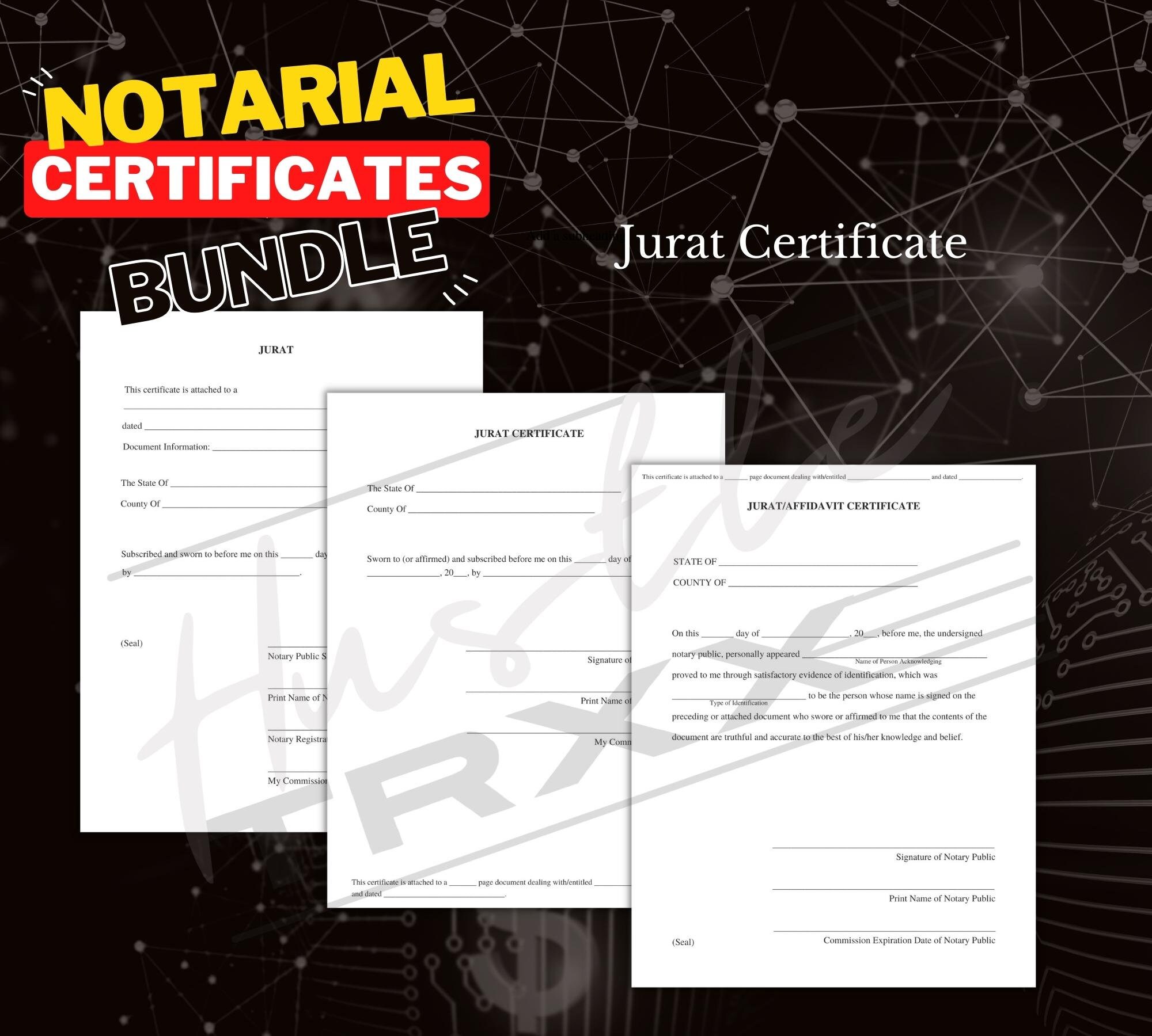 Notarial Certificate | Notary Public Signing Agent | Notary Supplies ...