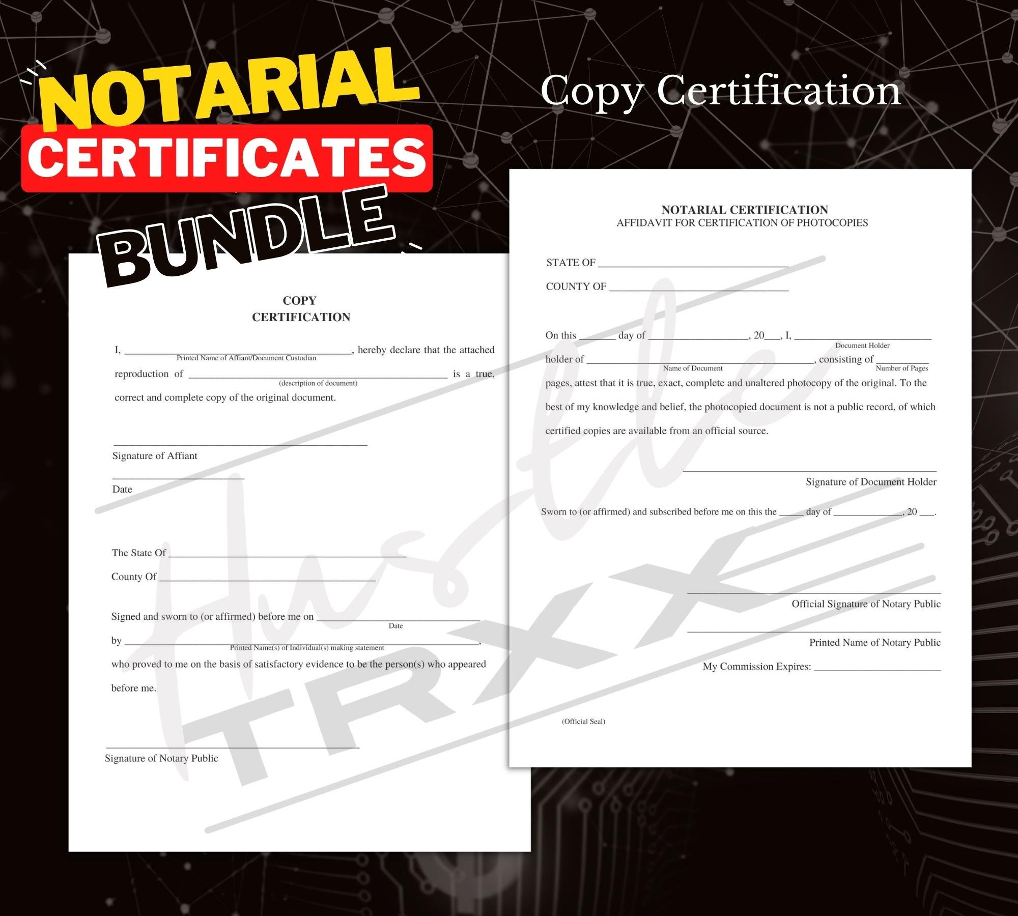 Notarial Certificate | Notary Public Signing Agent | Notary Supplies ...