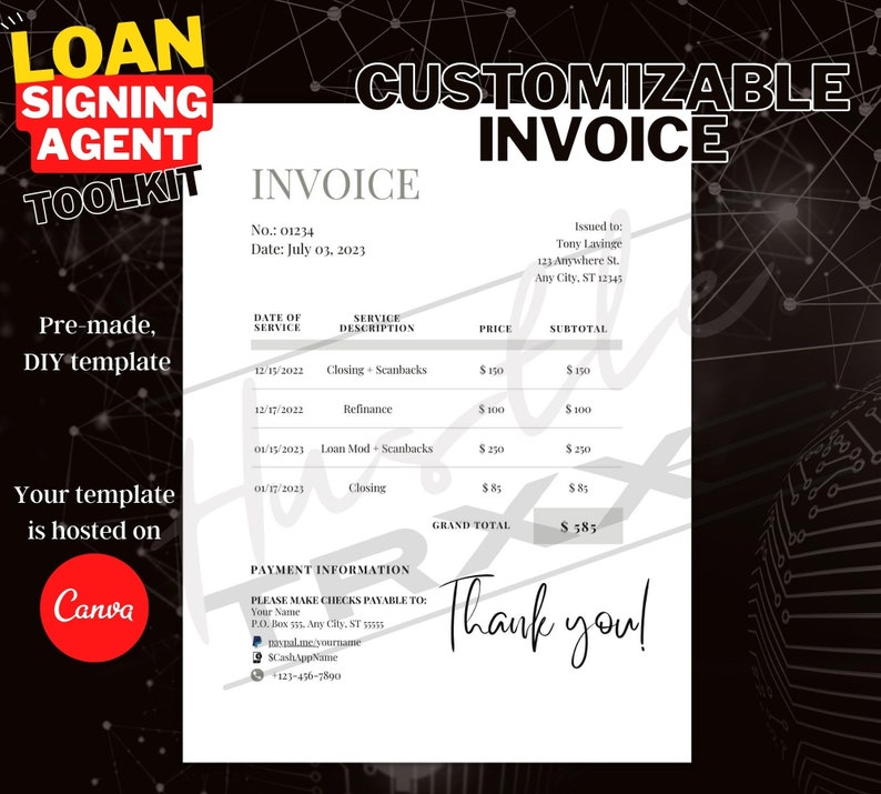 Printable Loan Signing Agent Toolkit: Notary Forms, Invoice, Journal ...